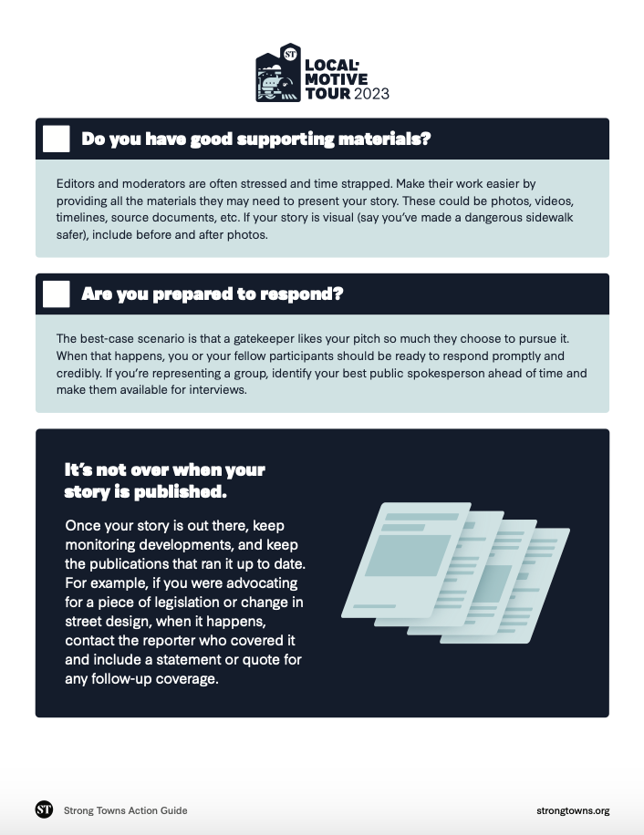 "Preparing the Perfect Pitch" (Local-Motive Action Guide) – Strong ...